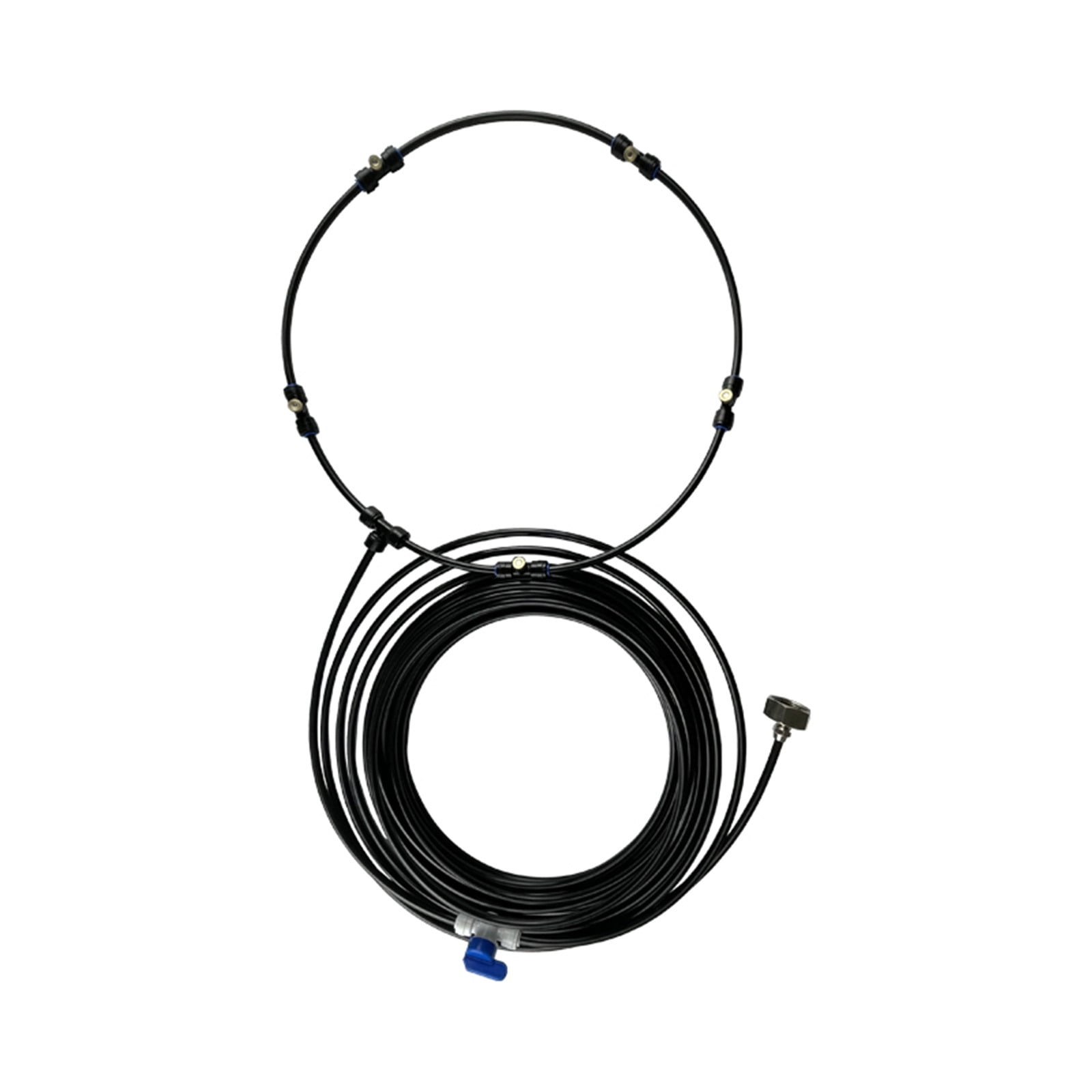 Meggemo Fan Mist Ring Kit 10m Tube 5 Nozzles Ball Brass Adapter Outdoor ...