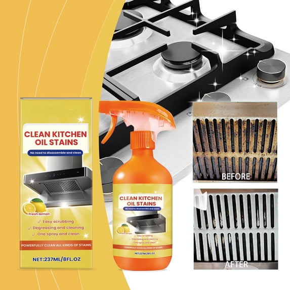 Meggemo Kitchen Oil Cleaner Powerful Remove Grease Oil Stain Fast ...