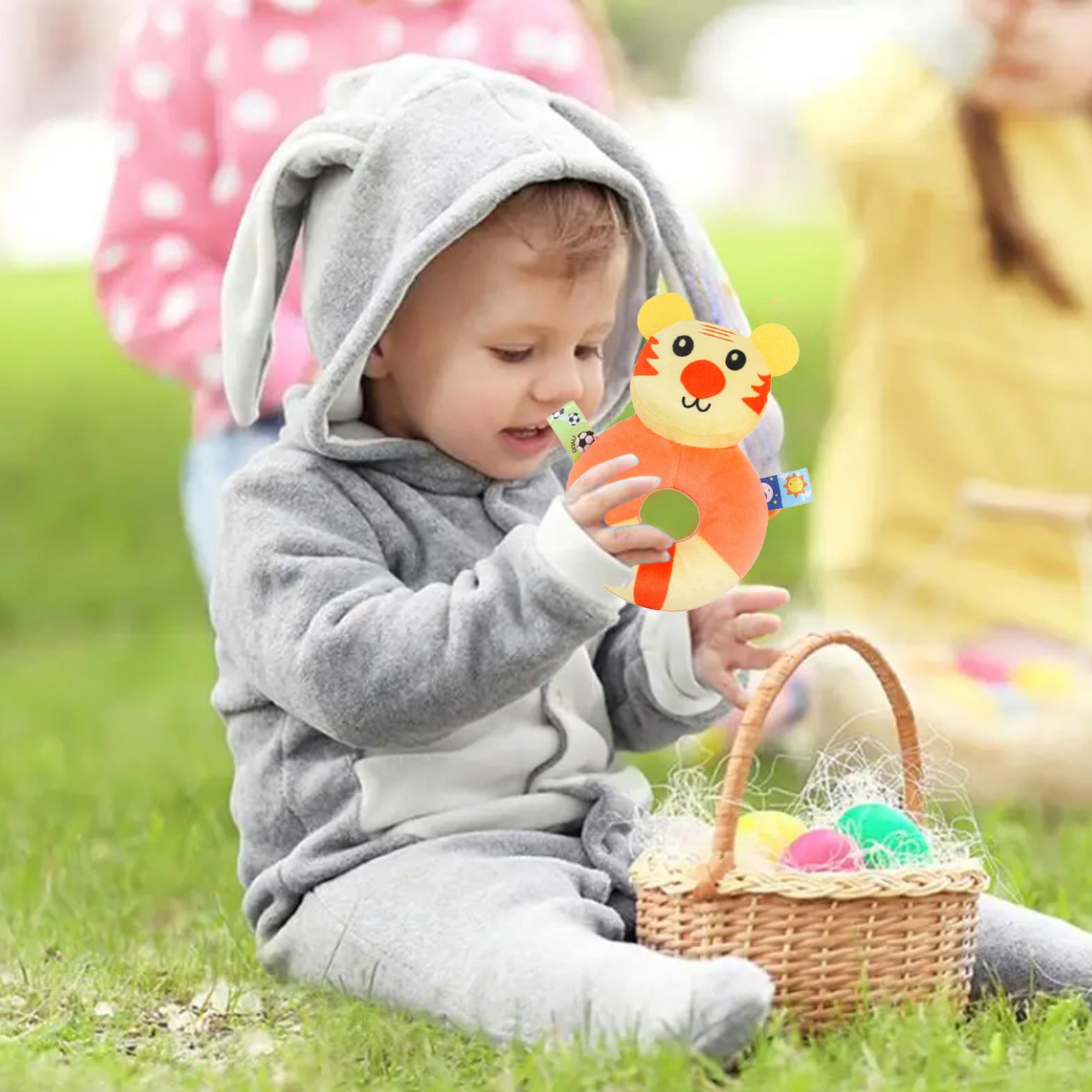 Meggemo Lovey Panda Soft Rattle Toy, Plush Stuffed Animal For Newborn ...