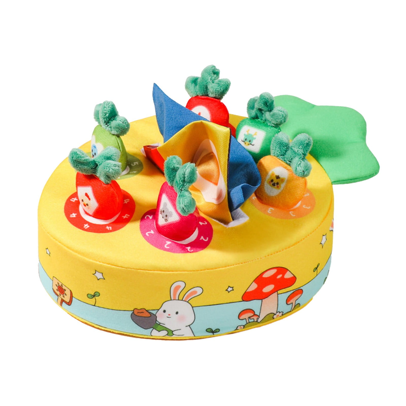 Meggemo Pulling Carrot And Sensory Cloth Toy Early Learning Fine Motor ...