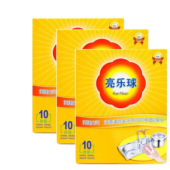 Meggemo Steel Wool Scrubber Ball Kitchen Dish Washing Tool Rust Proof ...