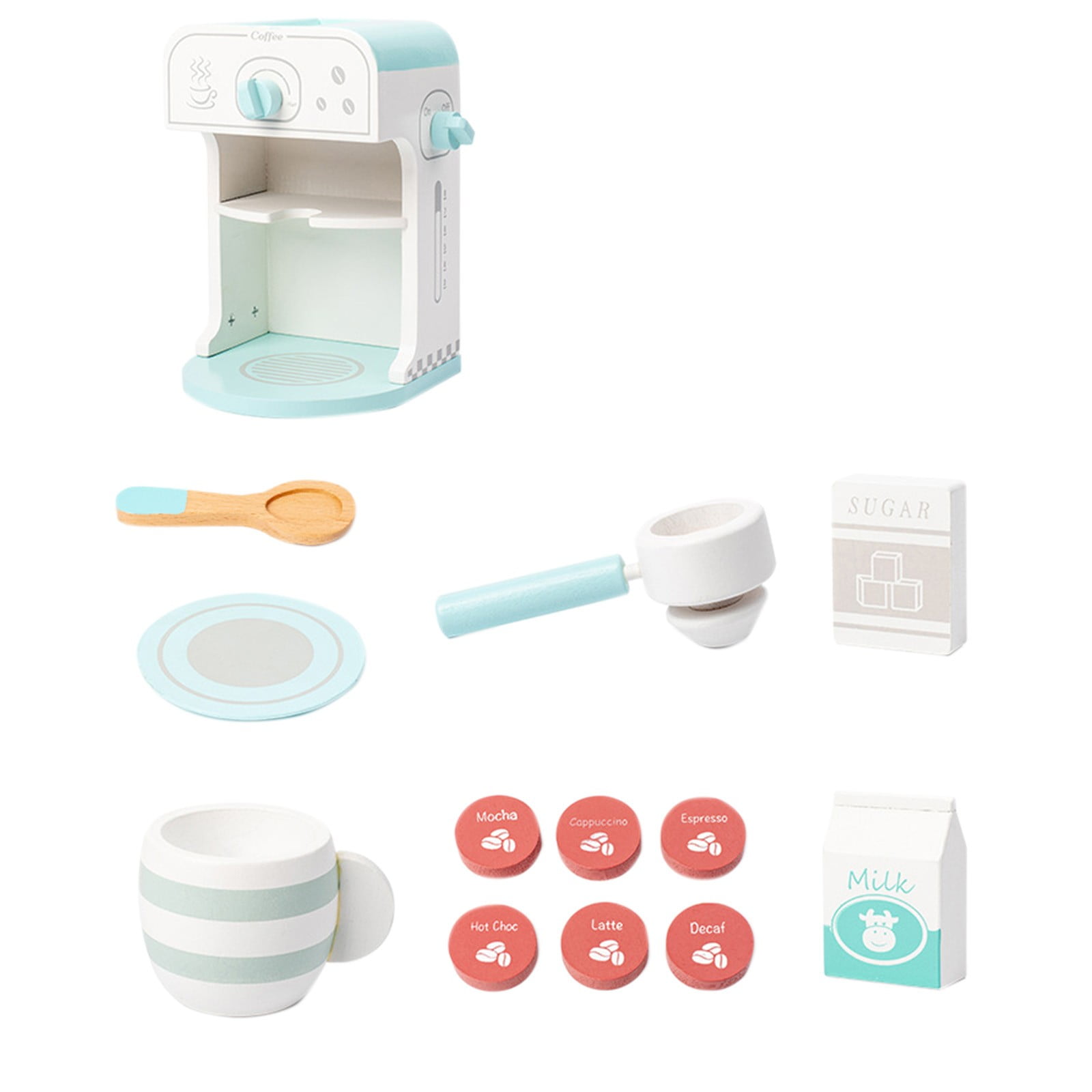 Meggemo Toddler、Preschooler、Youngster Wooden Coffee Machine Toy Set ...