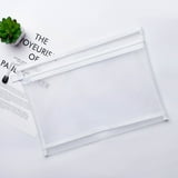 Meggemo Transparent Double Layer Mesh File Bag with Zipper Test Paper ...