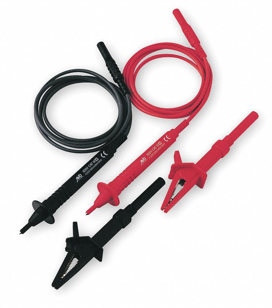 Megger Fused Test Lead Set, Black/Red 1002-015 - Walmart.com