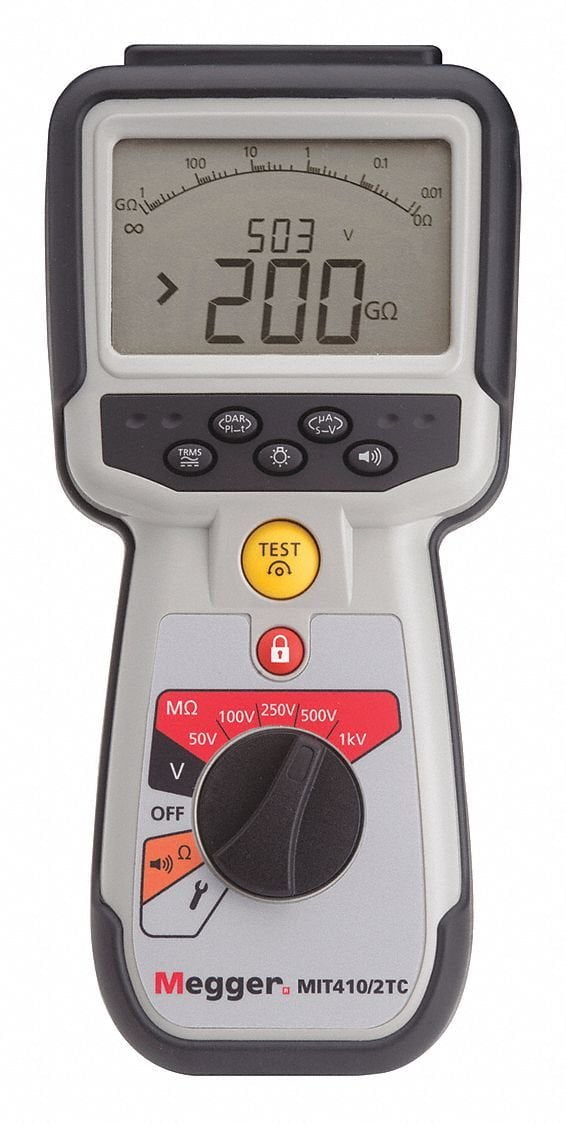 Megger MIT410/2 1000V Insulation Resistance Tester w/PI, DAR & Time ...