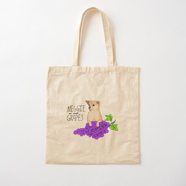 Meggie On Some Grapes Cotton Tote Bag Canvas Tote Bag, Family Gift For ...