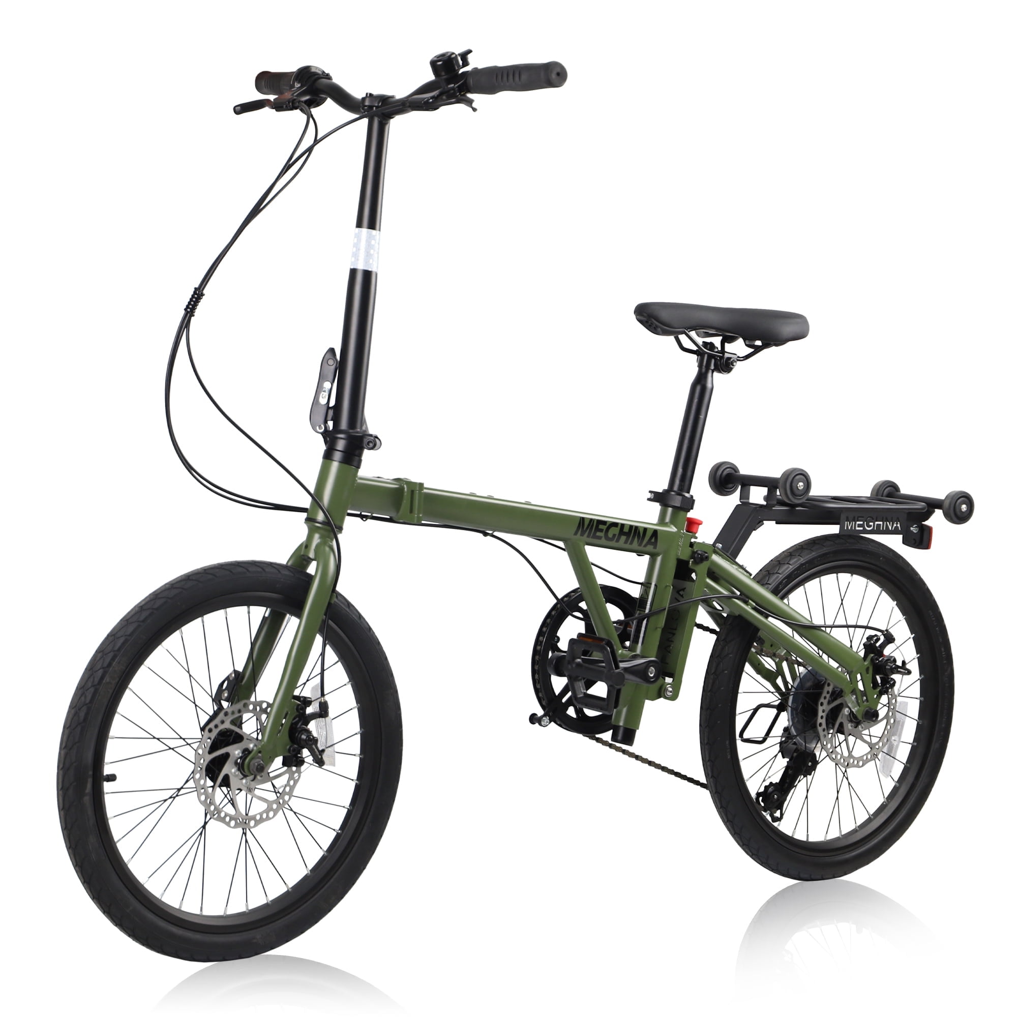 Meghna 20 inch Folding Bike 3-Fold City Bicycle for Unisex Adult 7 ...