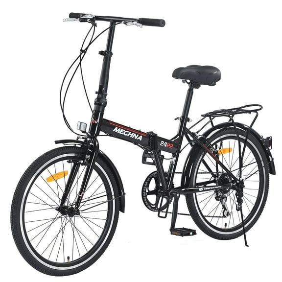 Marknig 20 Inch Adult Folding Bike, 7-Speed Lightweight City Commuter Bicycle with Adjustable ...