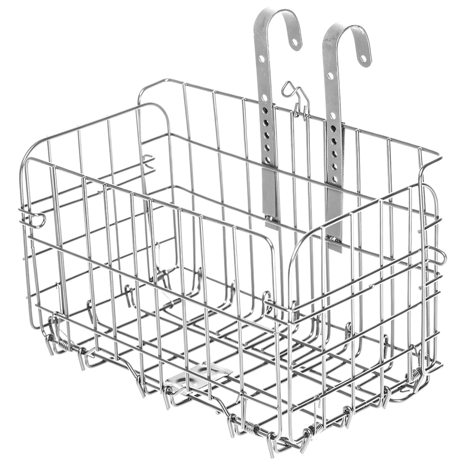 Meghna Front Bike Baskets Silver Foldable Metal Detachable Adjustable ...