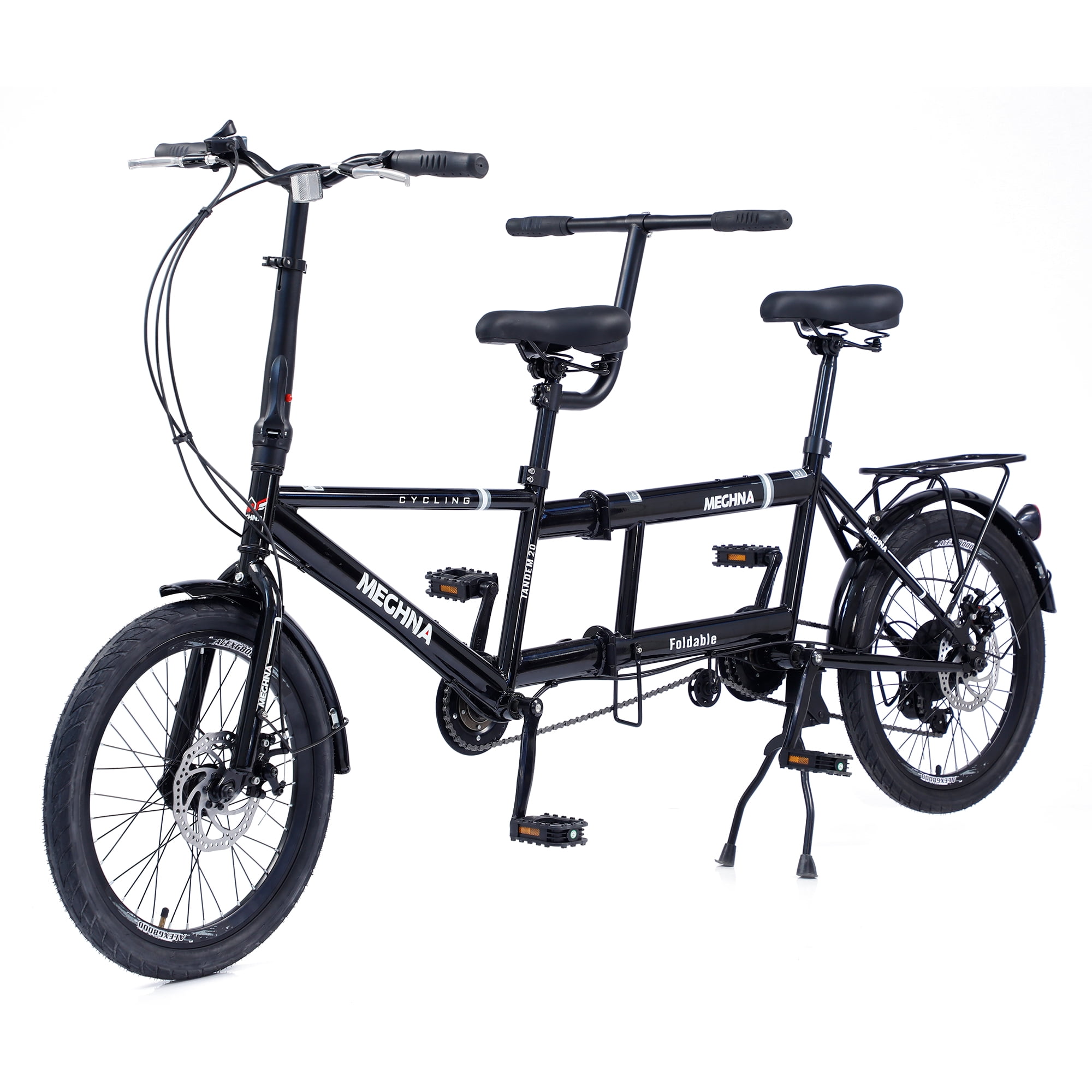 Meghna 20'' Foldable Tandem Bicycle, 2-Seater, Shimano 7 Speed, Adult ...