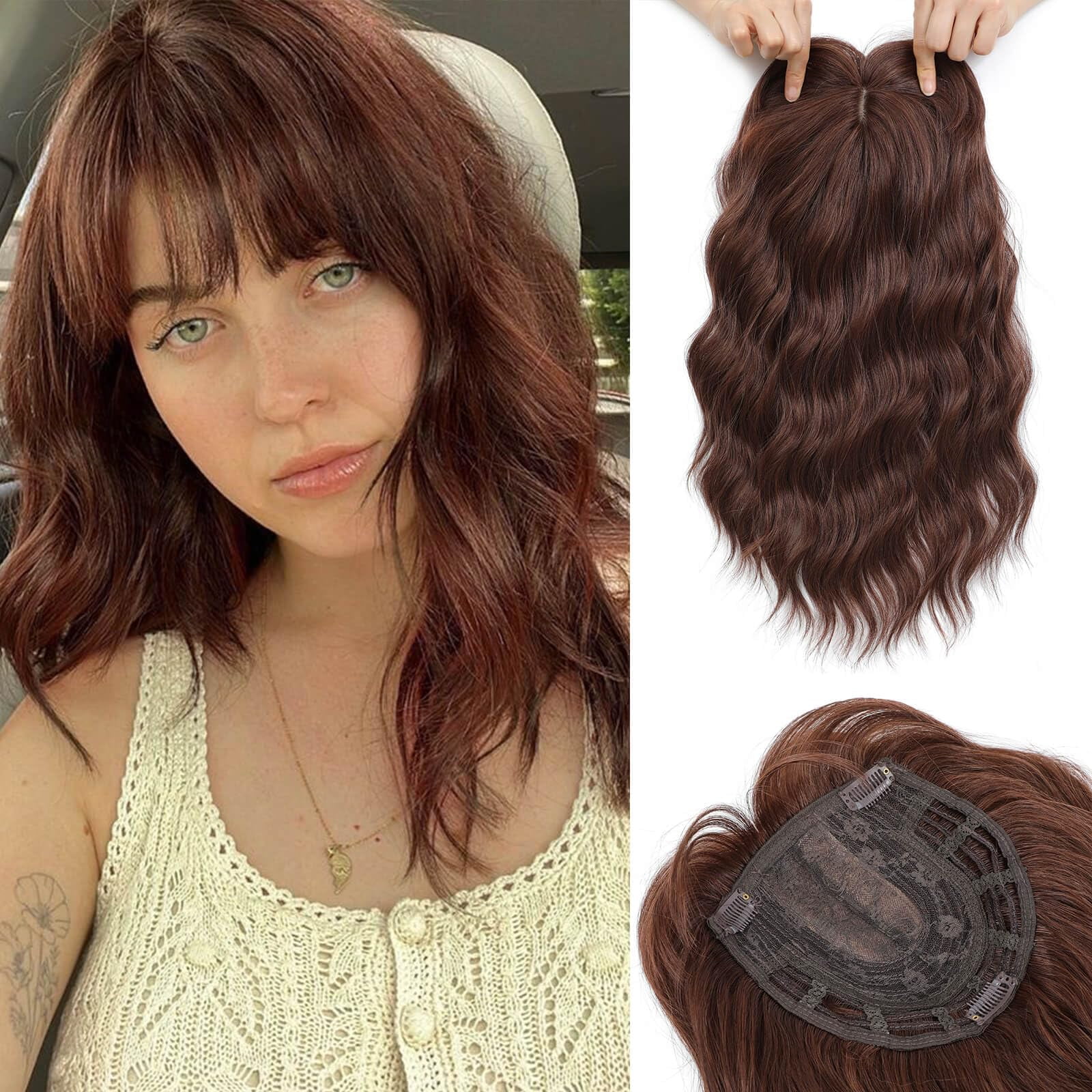 Megito 7"x7" Large Base Hair Toppers for Women with Thinning Hair ...