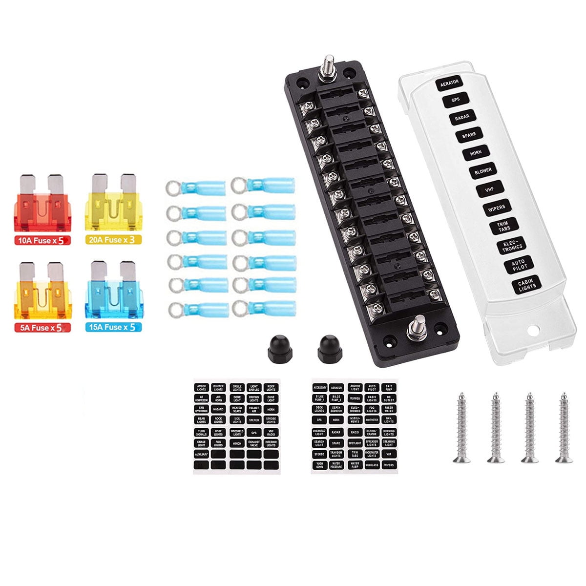 Megngio Car saloon universal modified fuse holder in-line 12-way ...