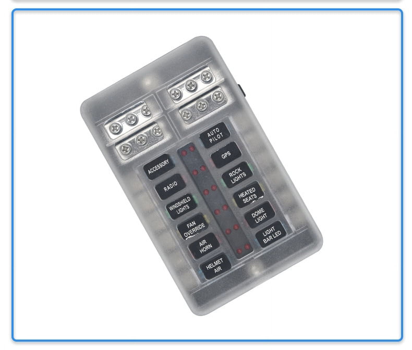 Megngio Modified multi-channel Fuse Box 12-way positive and negative ...