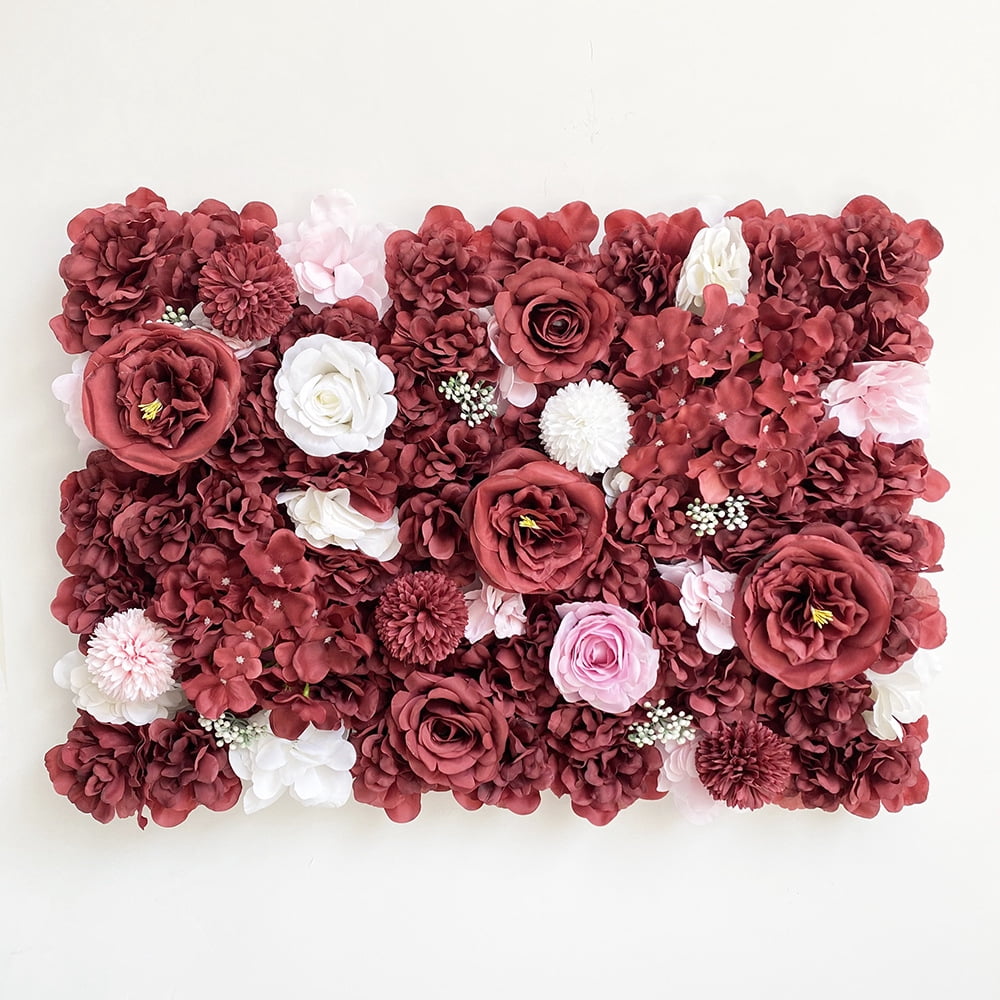 Megngio Wedding supplies artificial flower wall rose peony hydrangea ...