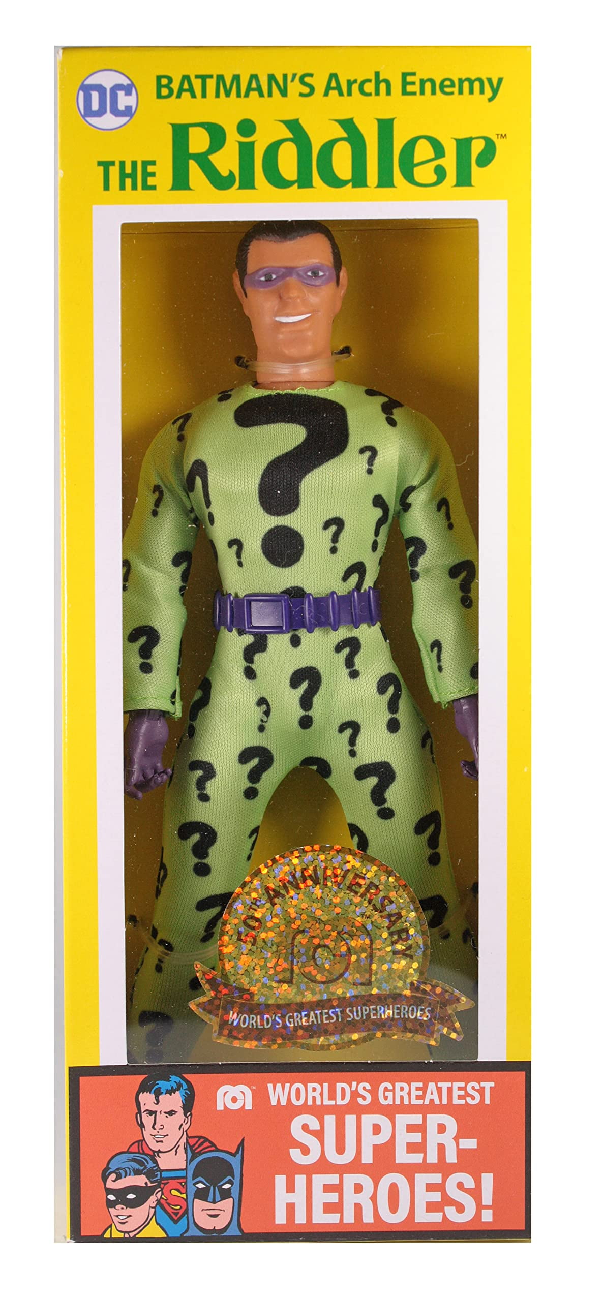 "50th Anniversary Riddler, DC Mego 8"" Action Figure" - Walmart.com