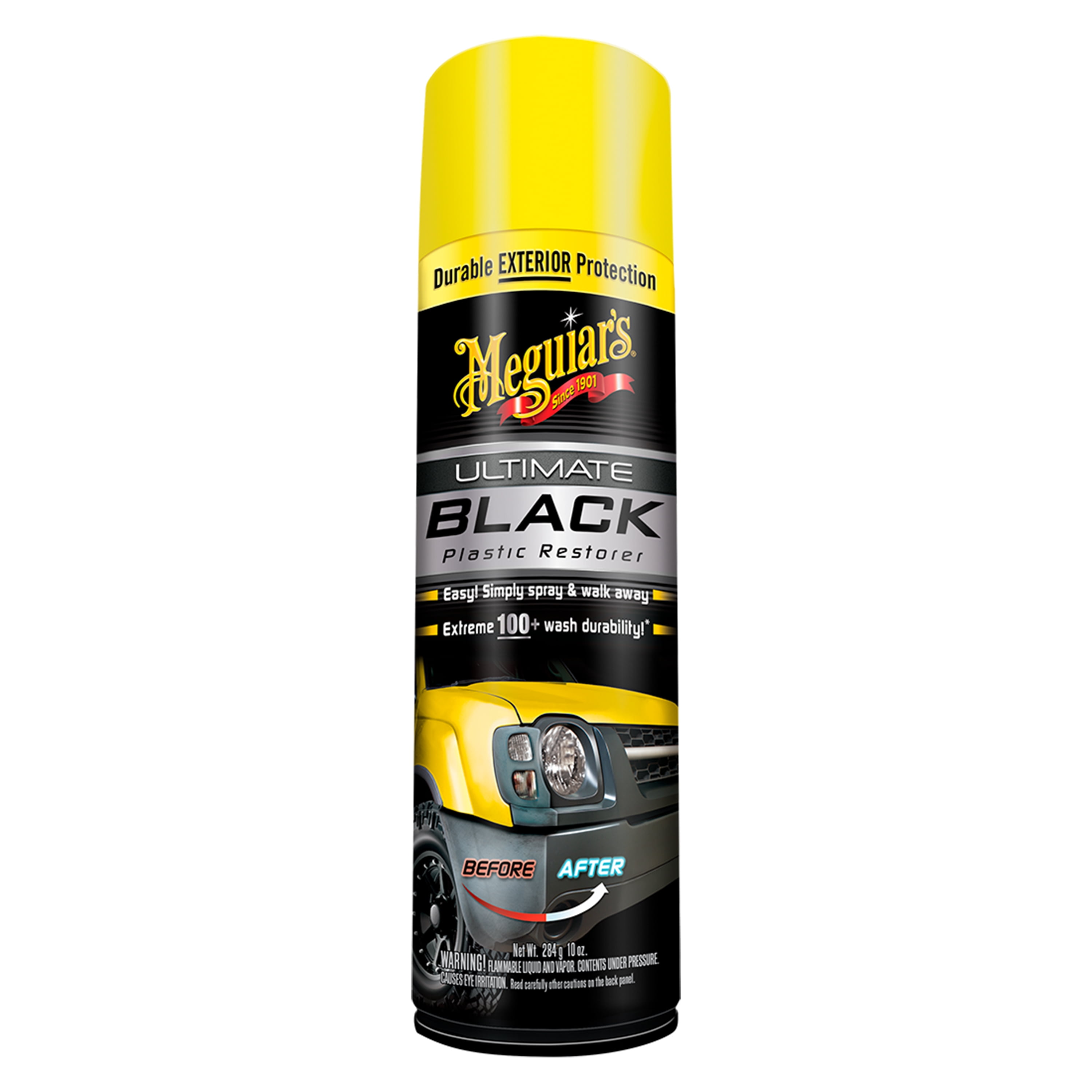 Meguiar's Ultimate Black Plastic Restorer, Shine Enhancer for Cars, 10 ...
