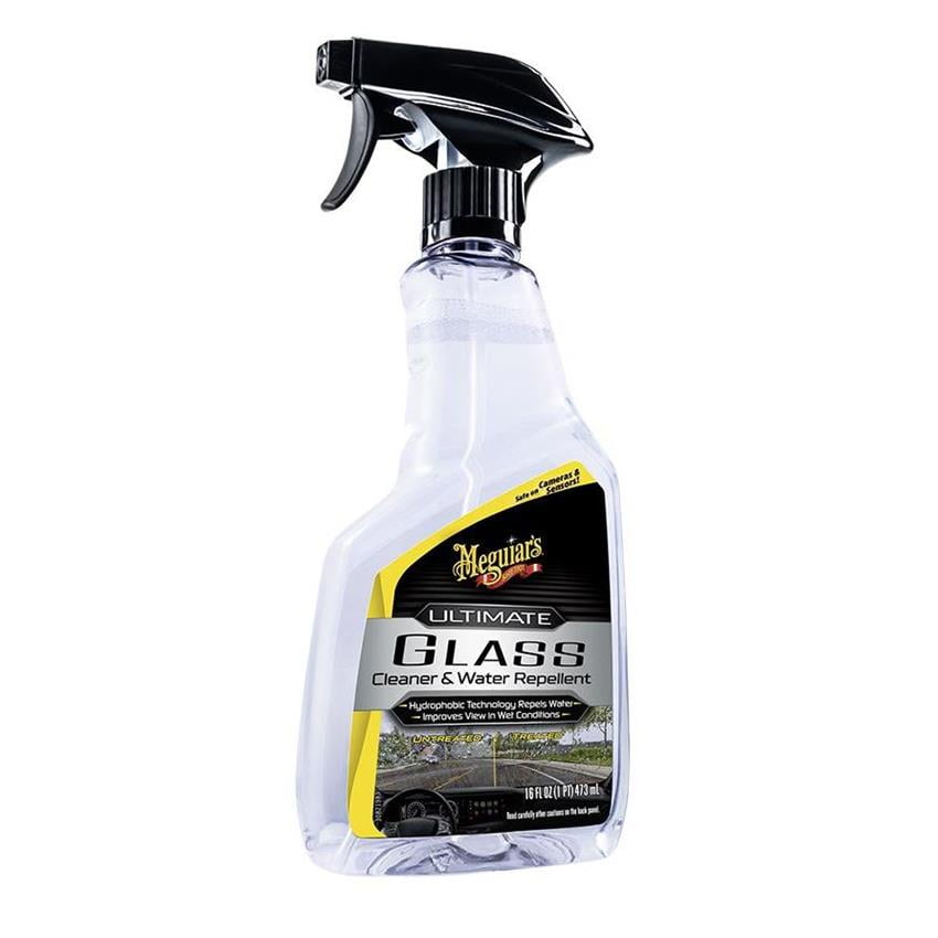 Meguiar's G240416 Ultimate Glass Cleaner, Water Repellent, 16 oz ...