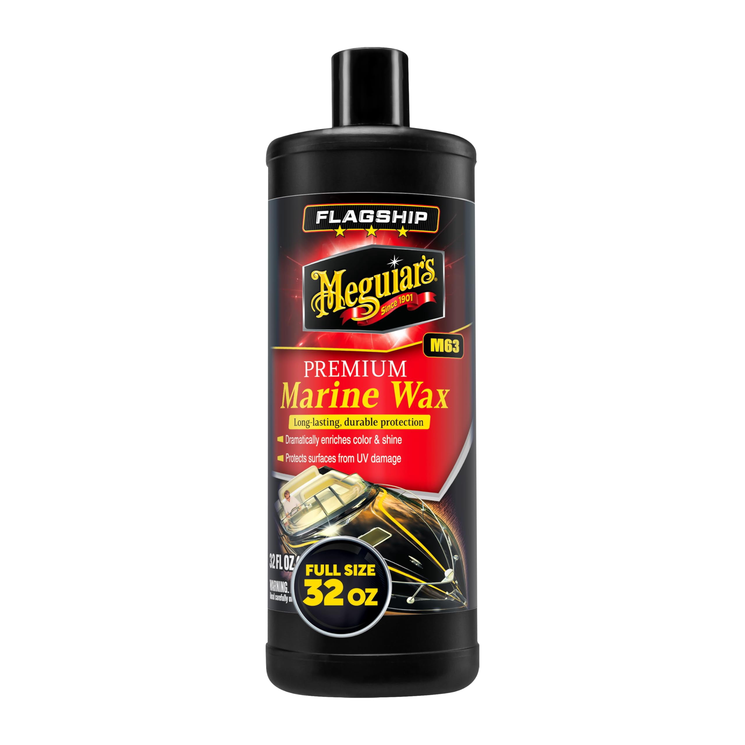 Meguiar's M6332 Flagship Premium Marine Wax, Easy to Use Boat Polish ...