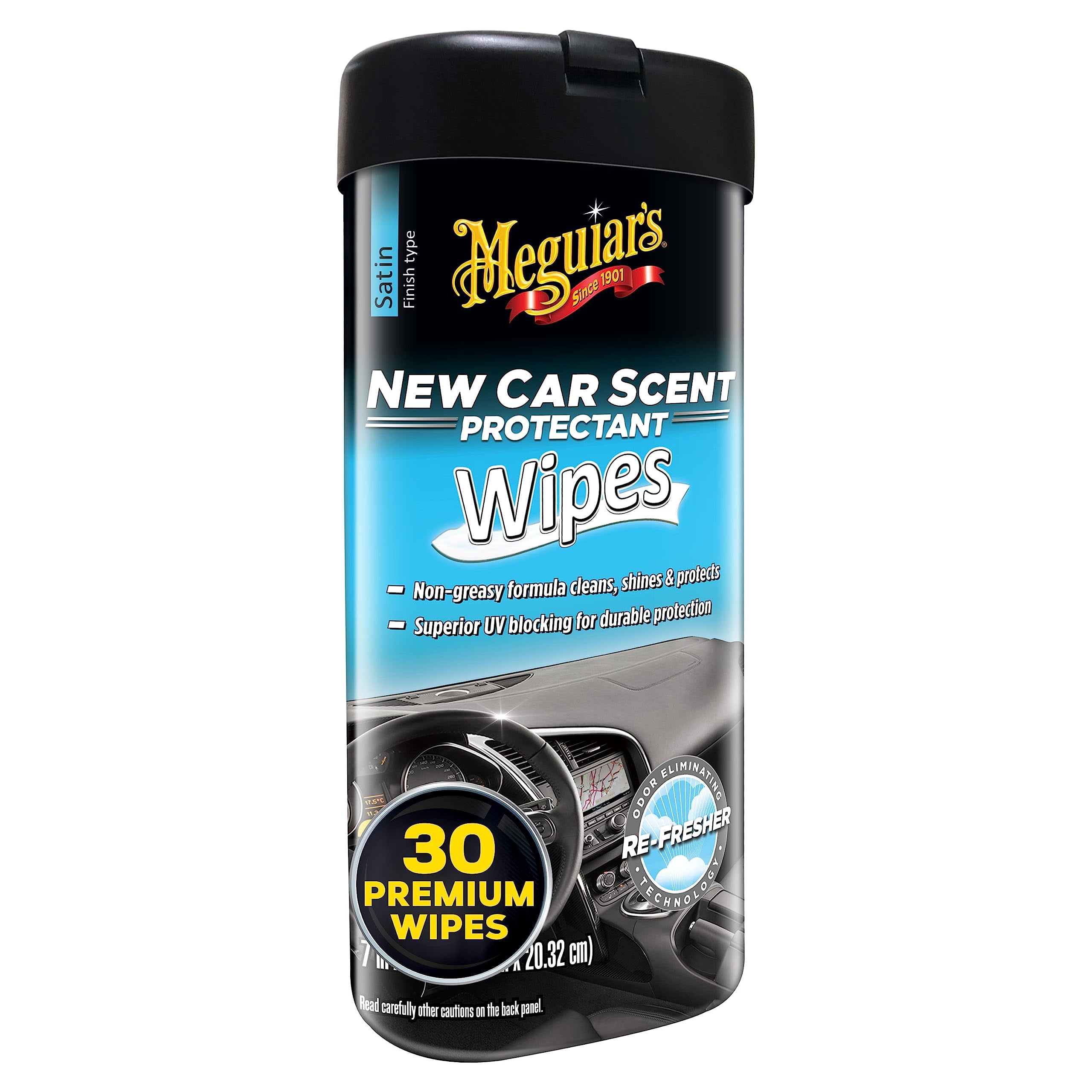 Meguiar's New Car Scent Protectant Wipes - Easy to Use Car Wipes that ...