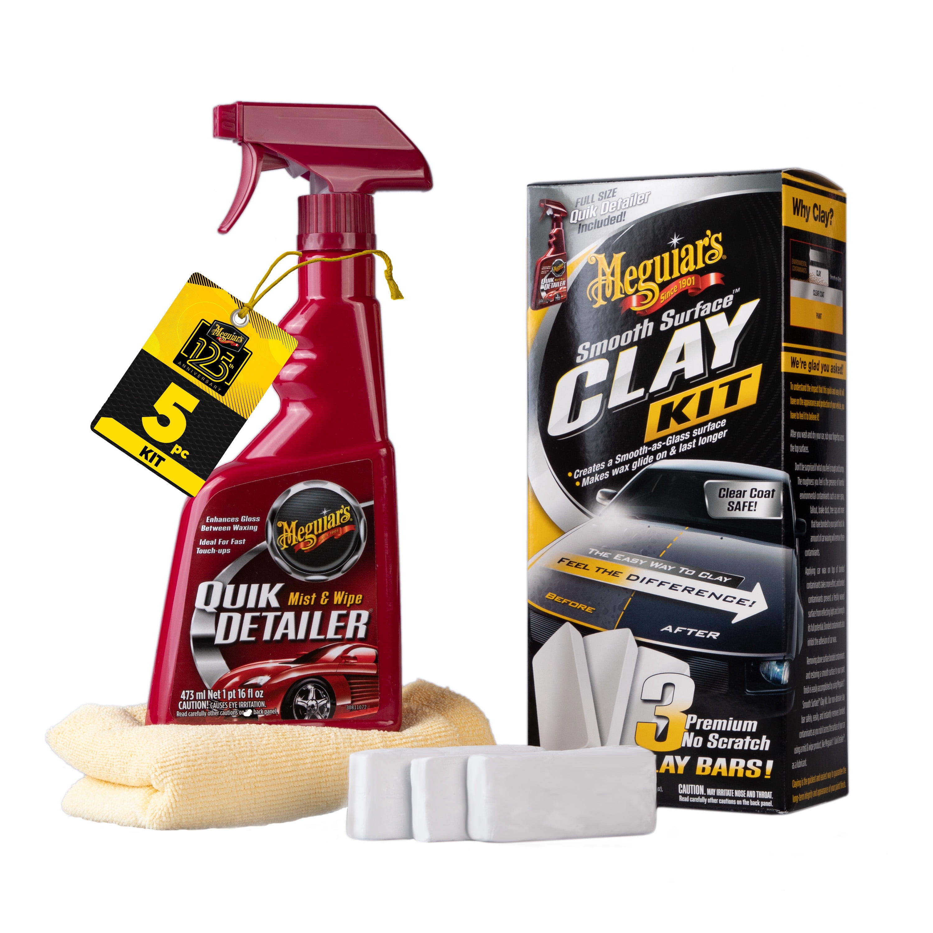 Meguiar's Smooth Surface Clay Kit - Safe and Easy Car Claying for a ...