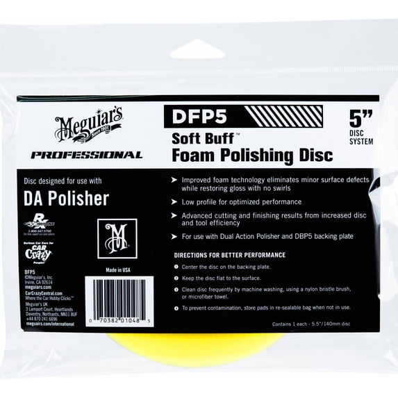 Meguiar's Soft Buff 5" DA Foam Polishing Disc, DFP5 - Walmart.com