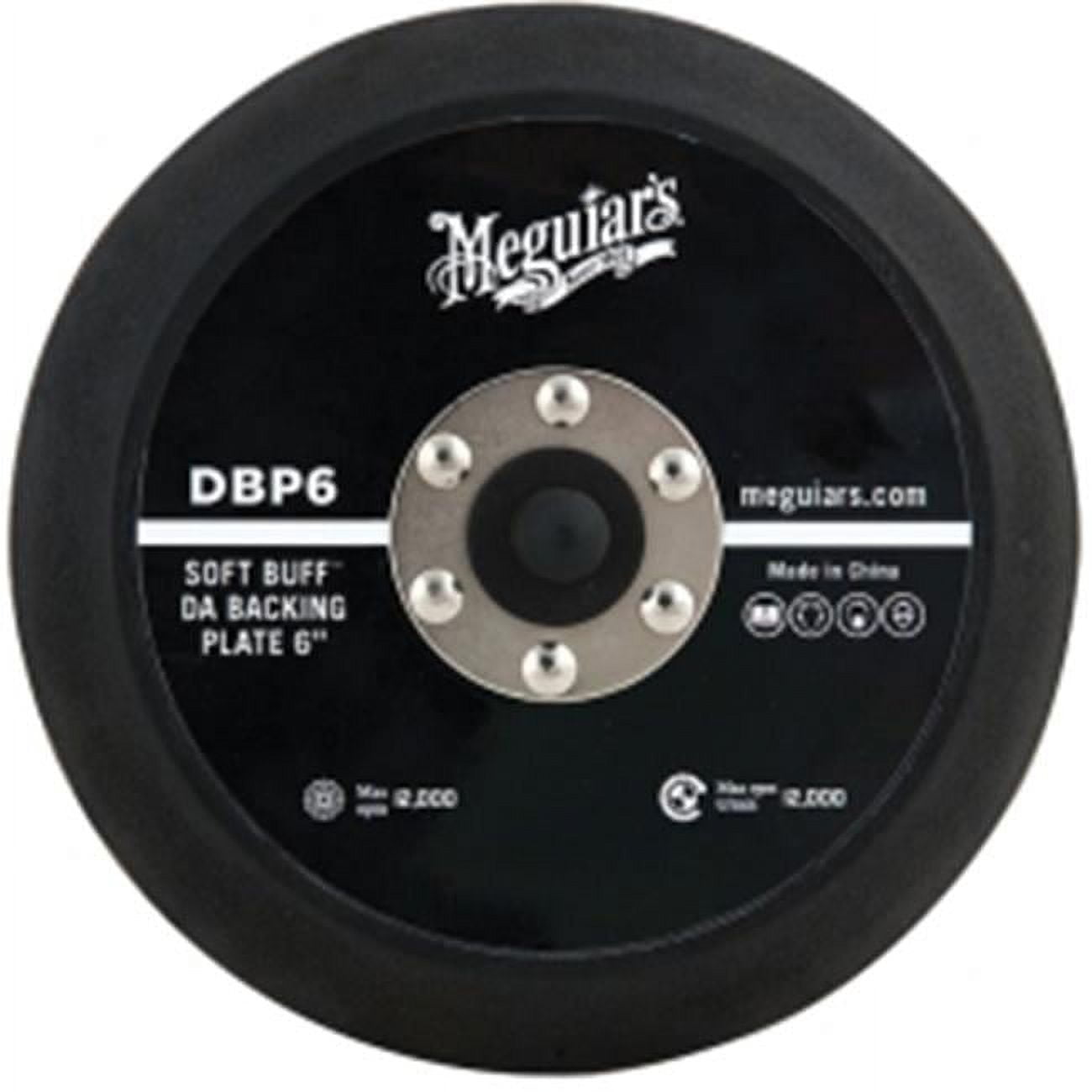 Meguiars DBP6 6 in. Soft Buff Dual Action Polisher Backing Plate with 0 ...