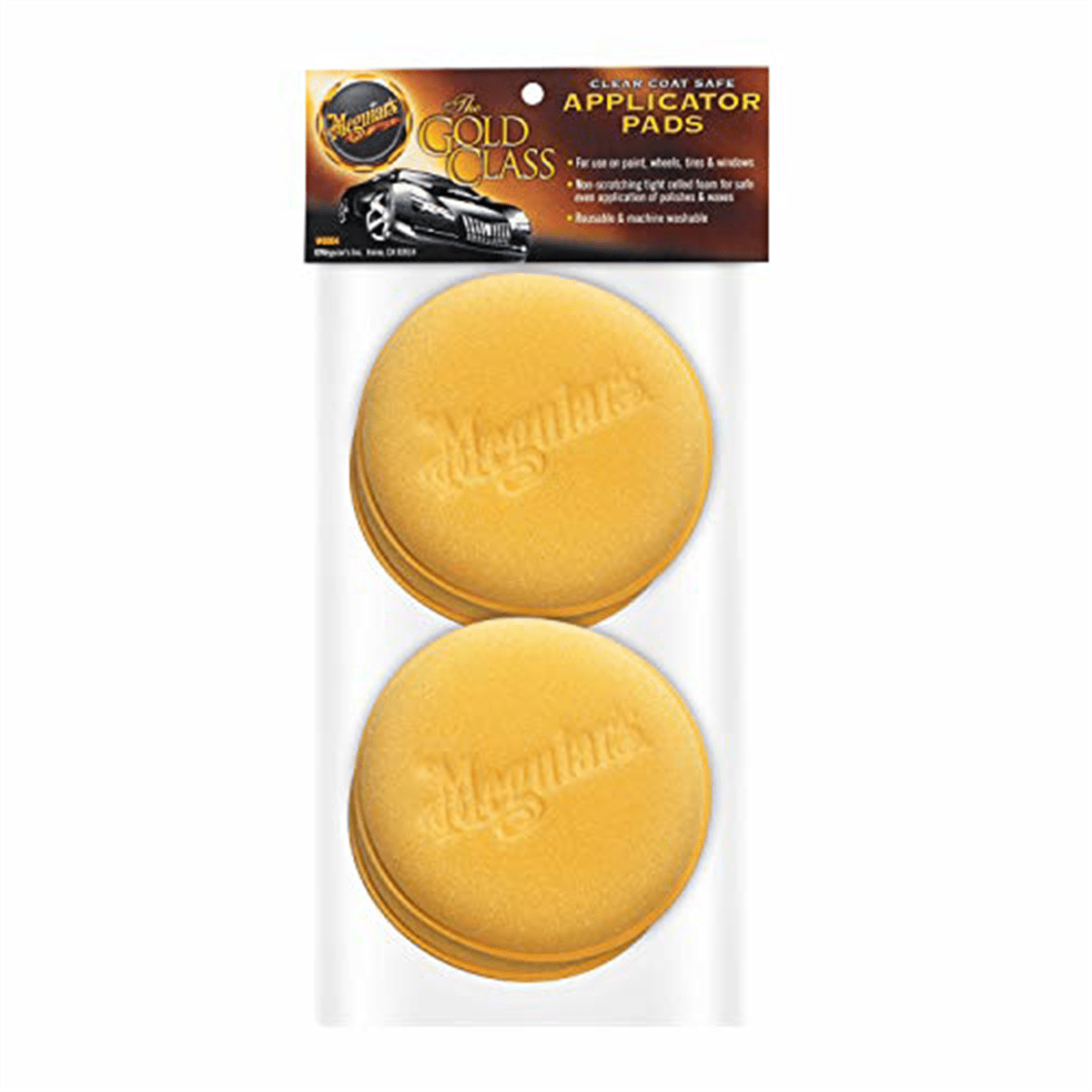 Meguiars W0004 Ultra-Soft Foam Applicator Pad, 4 Pack, Reusable ...