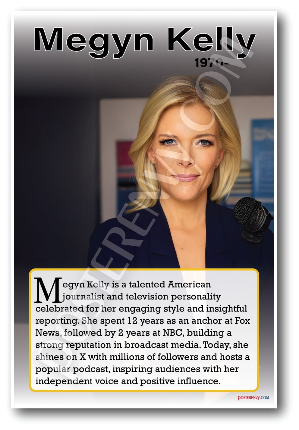 Megyn Kelly - News Anchor - Biography Poster 18 x 12 inch - Walmart.com