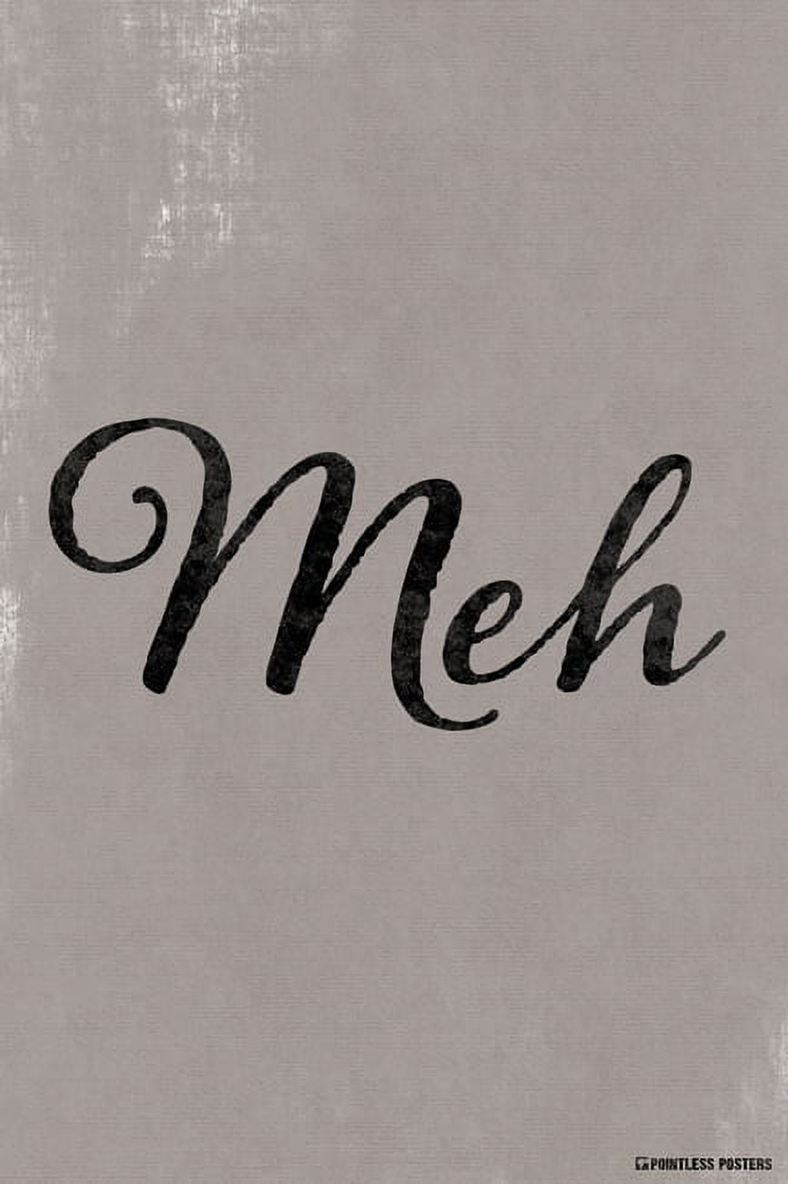 Meh Demotivational Poster Print - Walmart.com