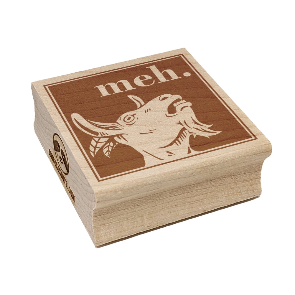 Meh Goat Square Rubber Stamp Stamping Scrapbooking Crafting - Medium 1 ...
