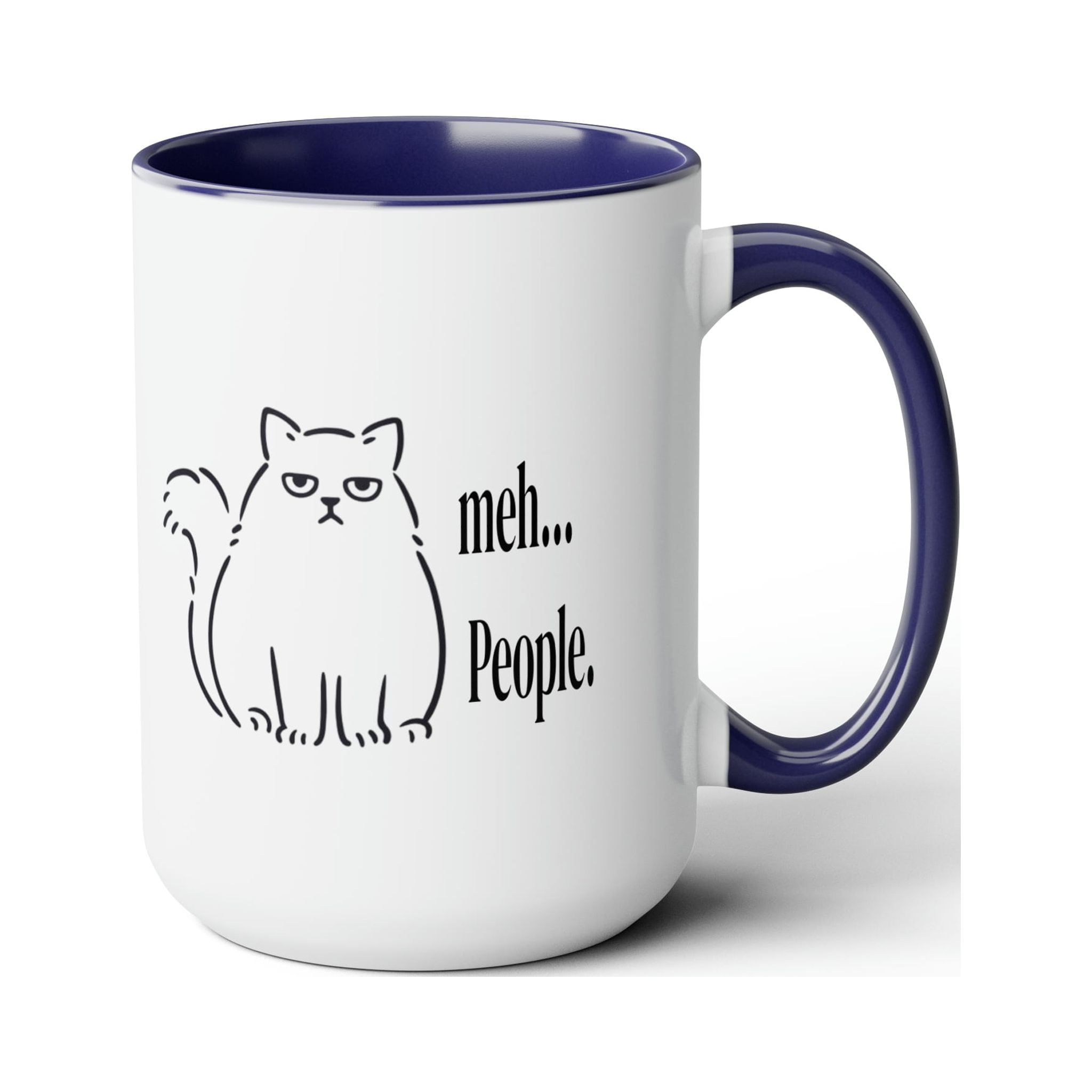 Meh...People Two-Tone Coffee Mugs, 15oz - Walmart.com
