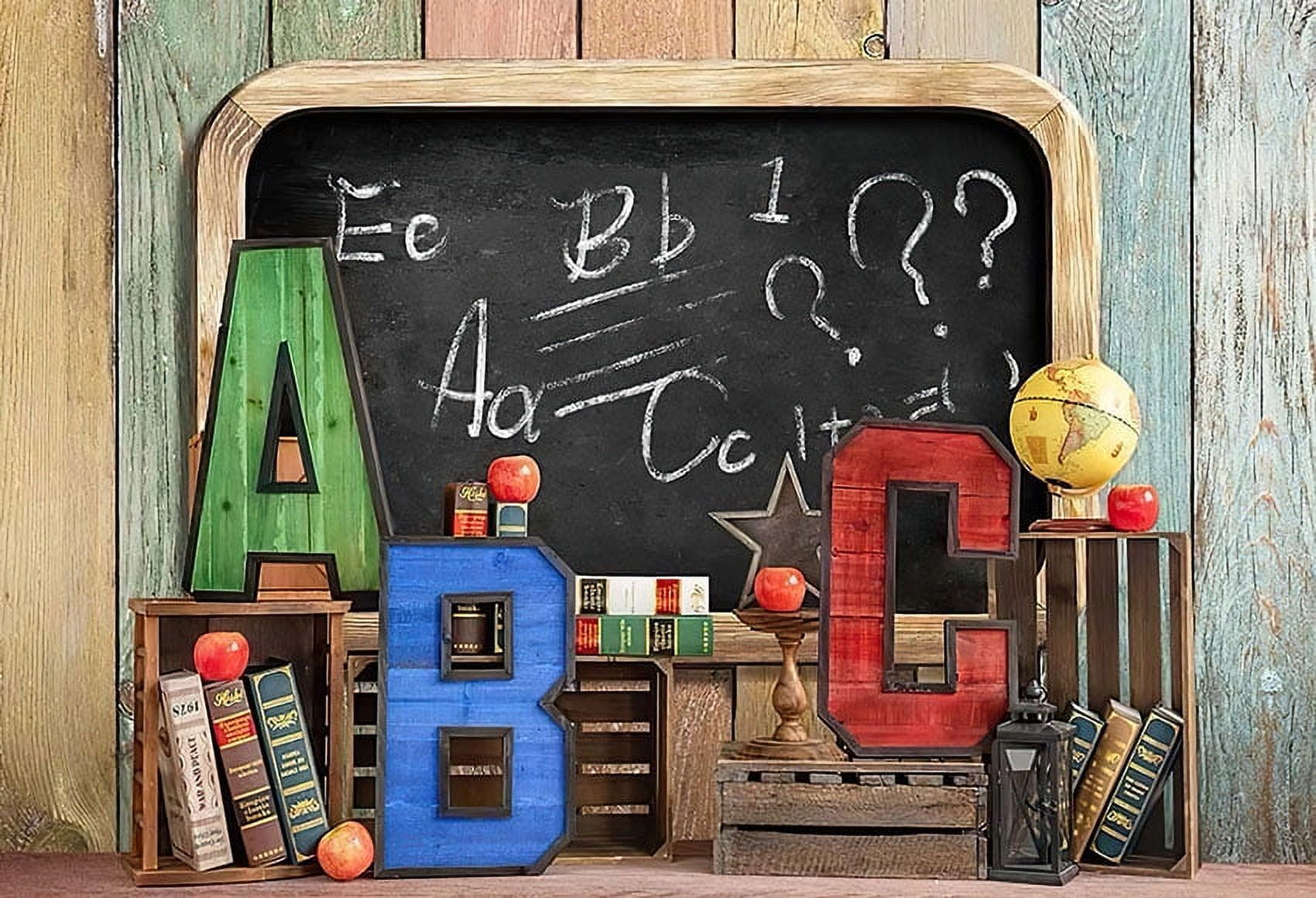 Mehefond Photography Background Back to School ABC Globe Pencil Book ...