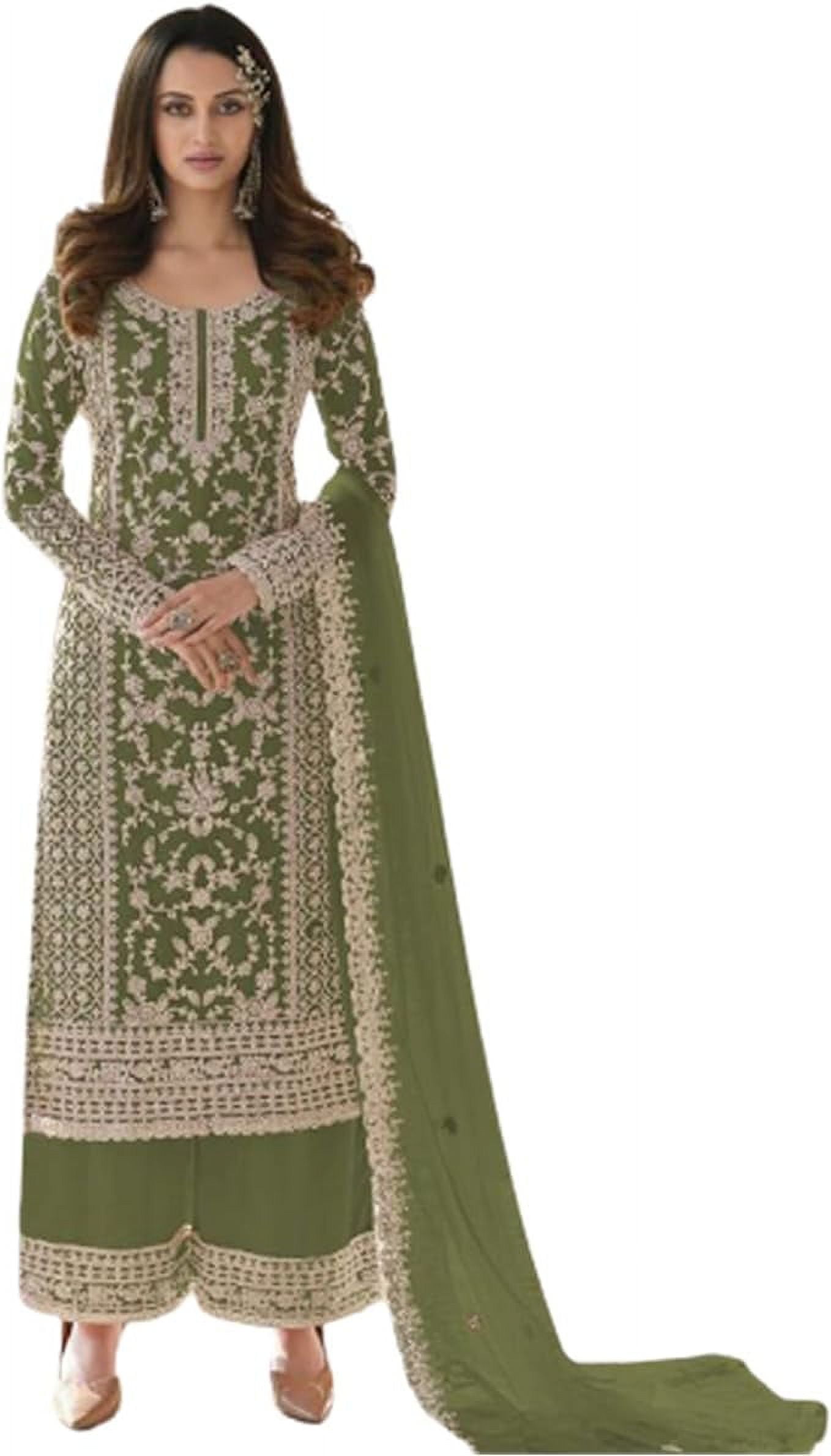 Mehendi Wear Pakistani Designer Salwar Kameez Dress Indian Plazzo Suits ...