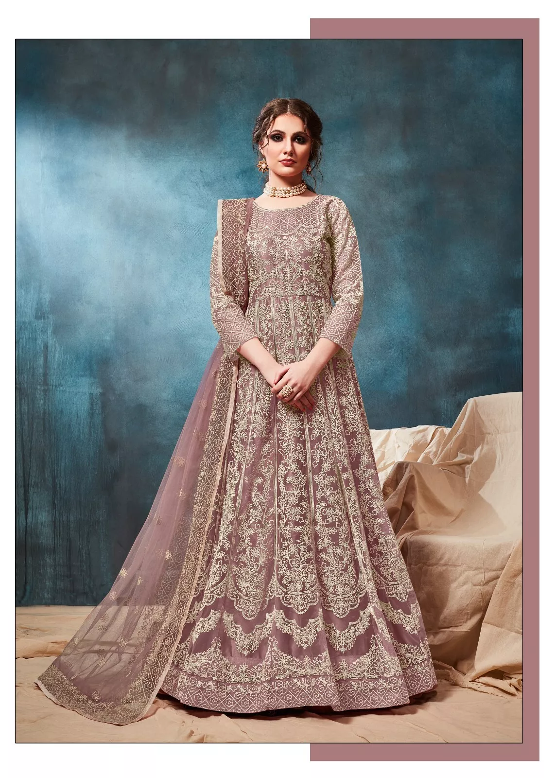Mehndi Function Wear Beautiful Salwar Kameez Ready made Long Anarkali ...