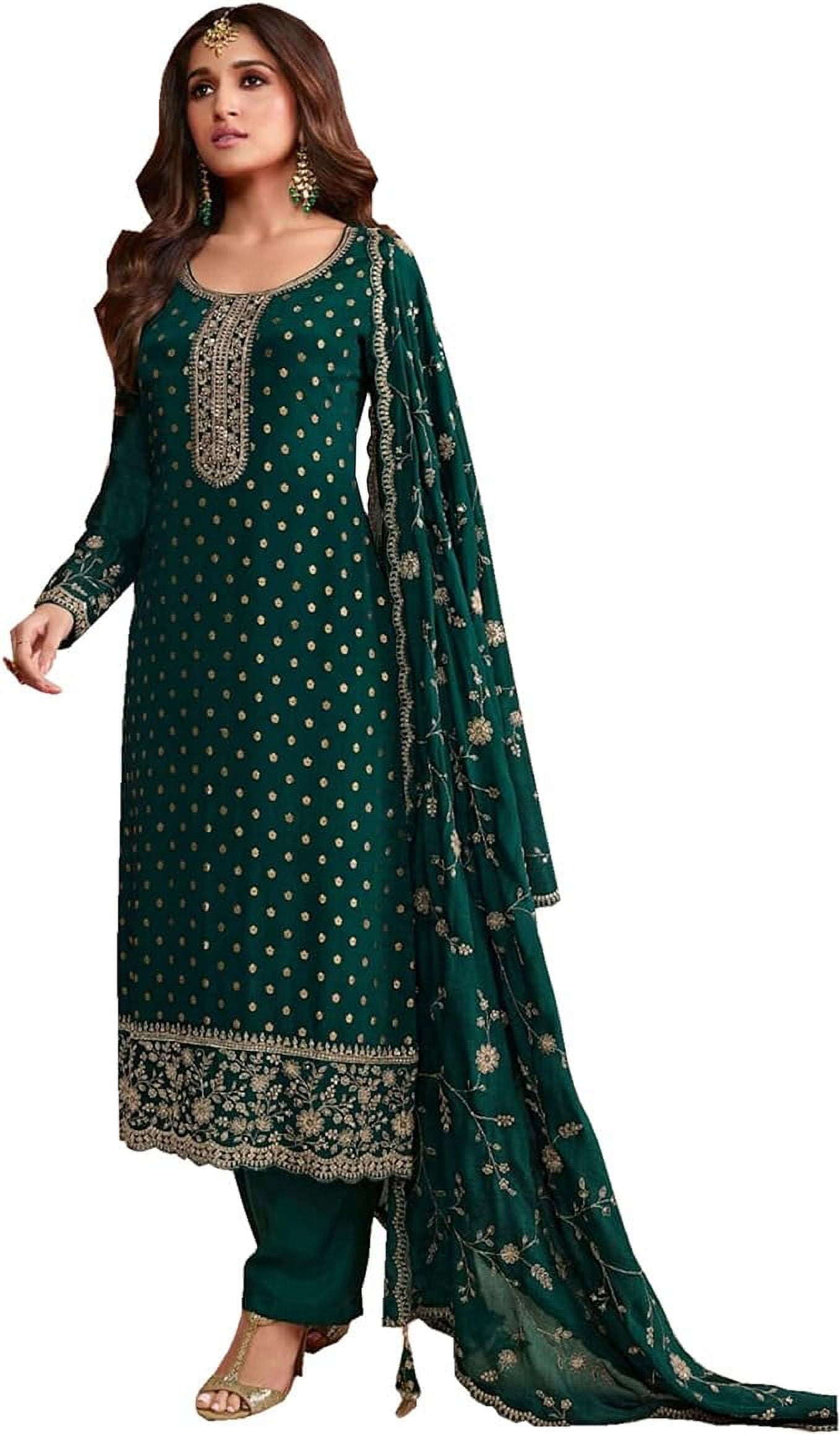 Mehndi Function Wear Indian Shalwar Kameez Suits Pakistani Trouser Pant ...