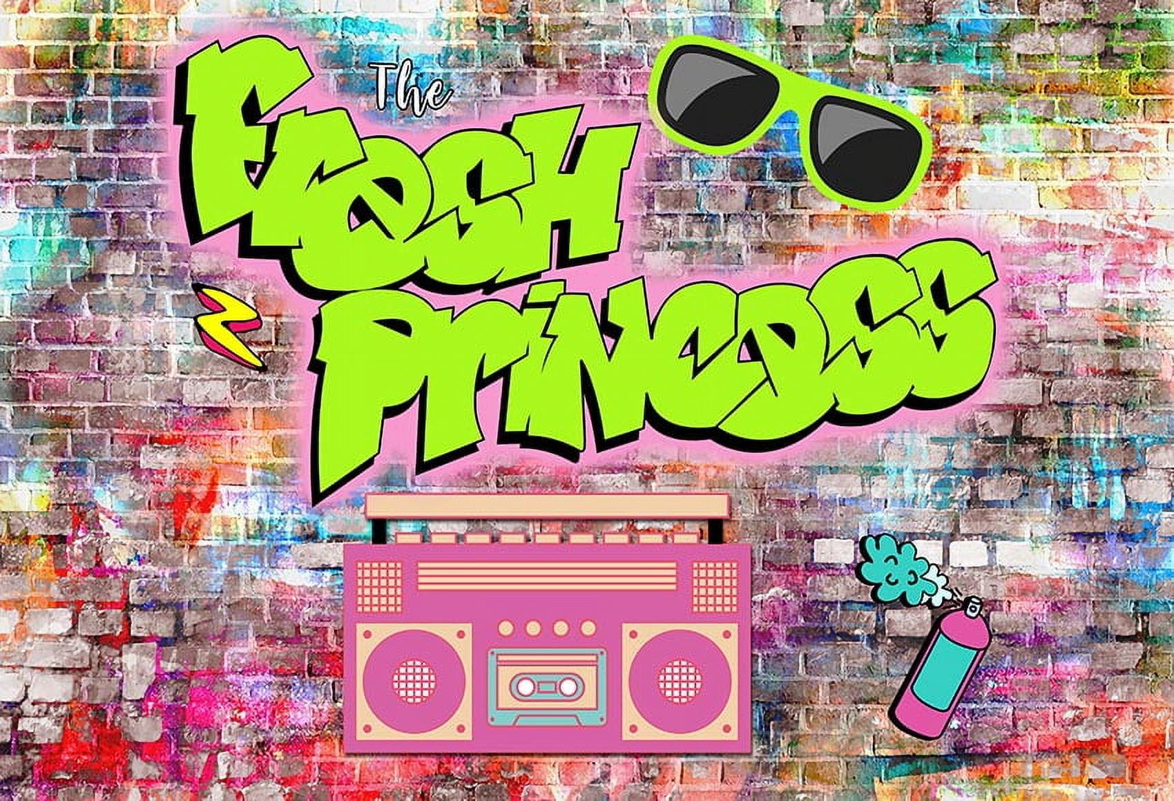 Mehofond 80s 90s Birthday Party Photography Background Brick Wall Neon ...