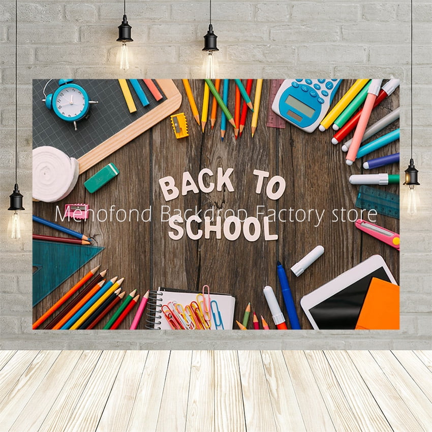 Mehofond Back To School Party Backdrop for Photo Studio Ipad Pencils ...