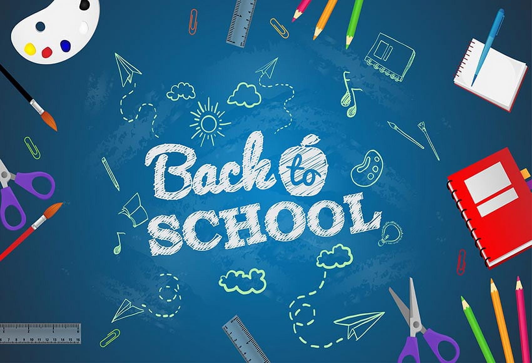 Mehofond Back to School Photography Background Chalkboard Colorful Pens ...