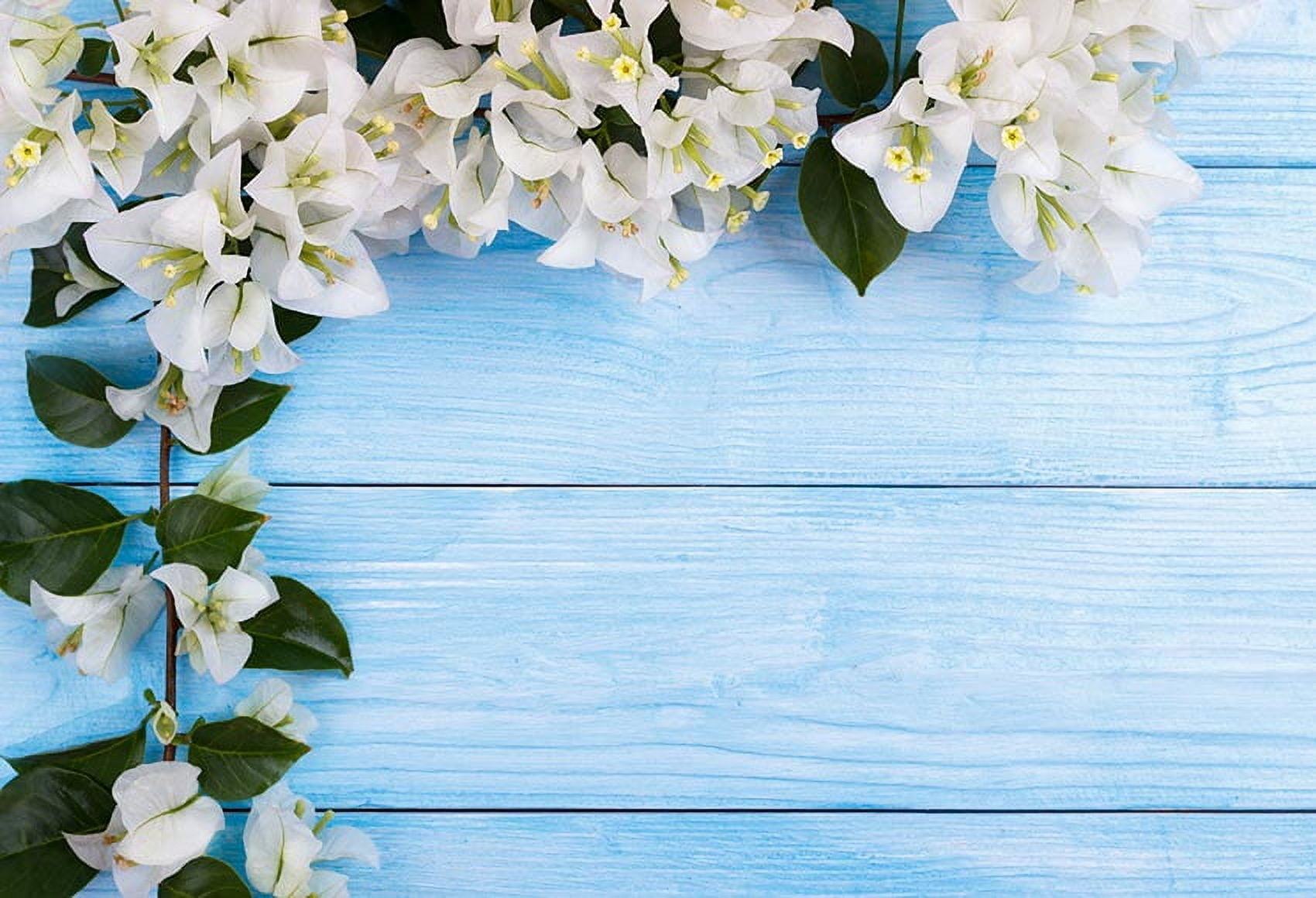 Mehofond Blue Wood Photography Background Spring Yellow White Daisy ...