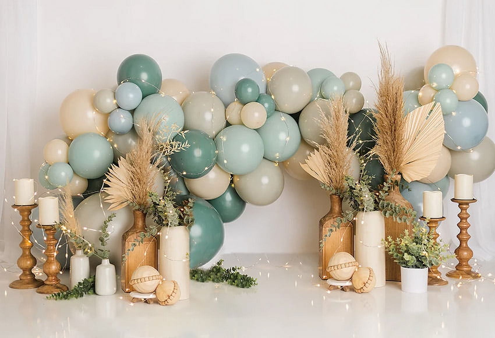 Mehofond Bohemian Photography Background Pink Balloons Girl Boy 1st ...