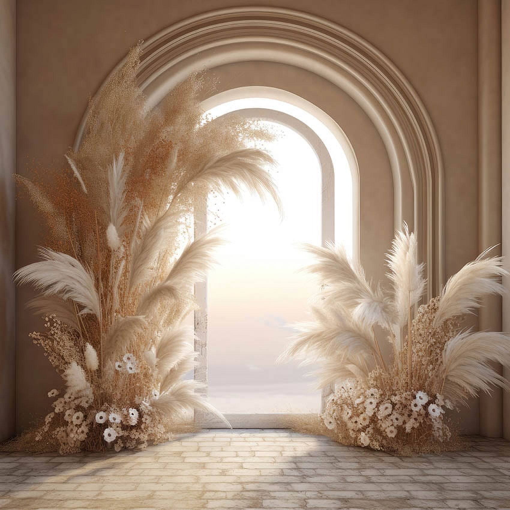 Mehofond Boho Floral Pampas Photography Background Kids Birthday Party ...