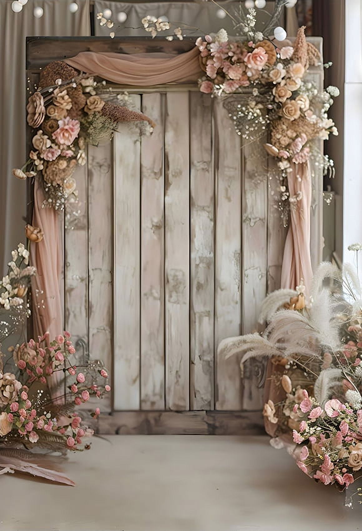 Mehofond Boho Pampas Flower Frame Photography Background Kids Birthday ...