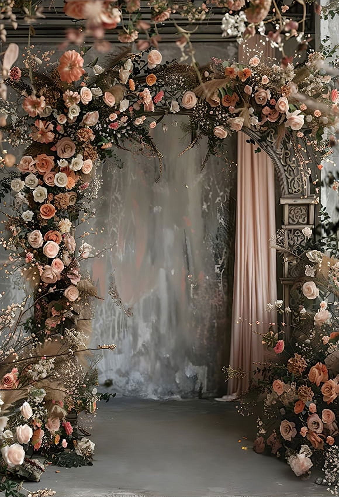 Mehofond Boho Pampas Flower Frame Photography Background Kids Birthday ...