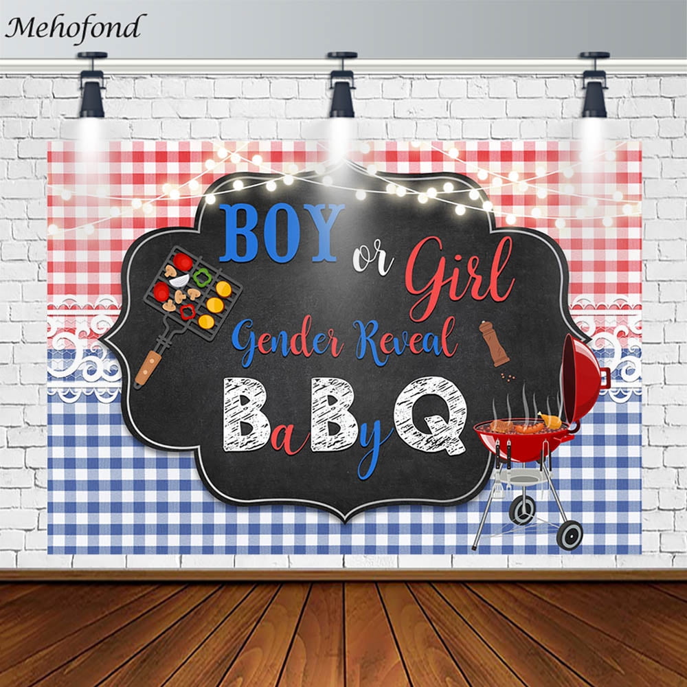 Mehofond Boy Or Girl Baby Shower BBQ Backdrop Barbecue Photography ...