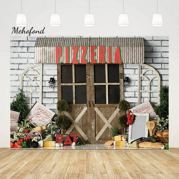 Mehofond Delicious Pizza Party Backdrop Pizzeria Bread Shop Food ...