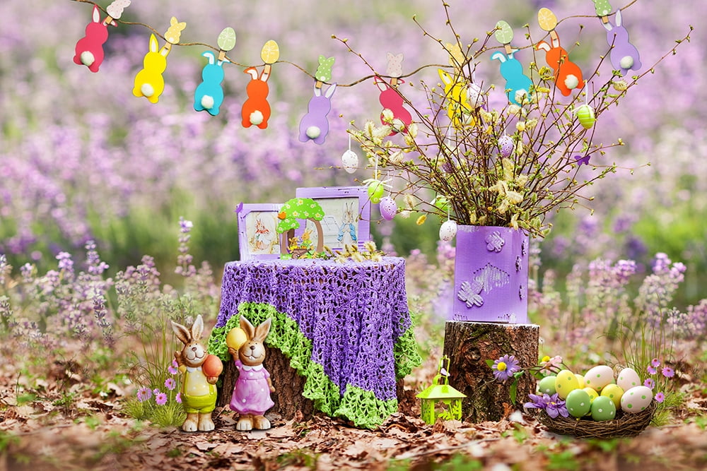 Mehofond Easter Sping Grassland Photography Backdrop Child Birthday ...