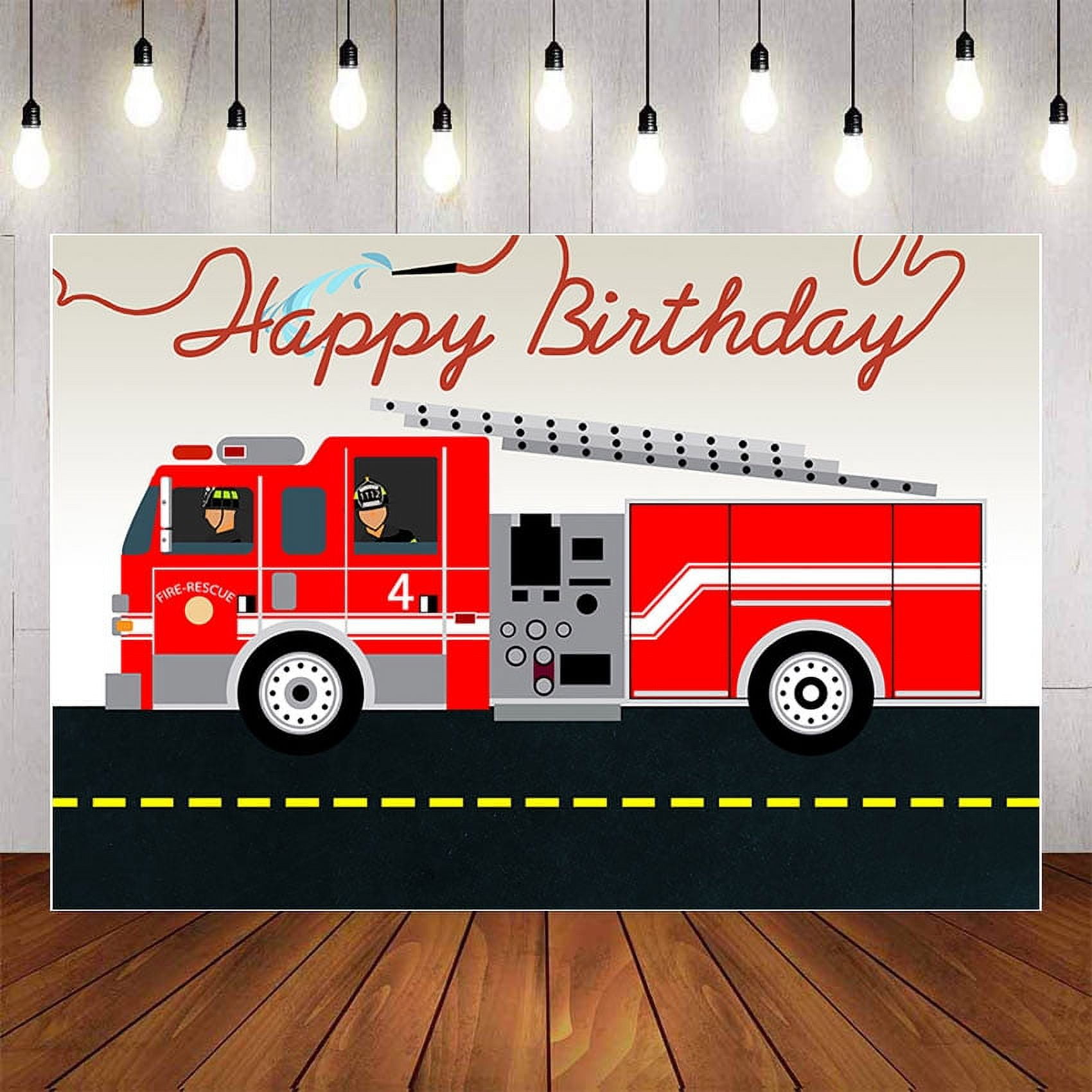 Mehofond Fireman Photography Background Firetruck Transport Boys ...