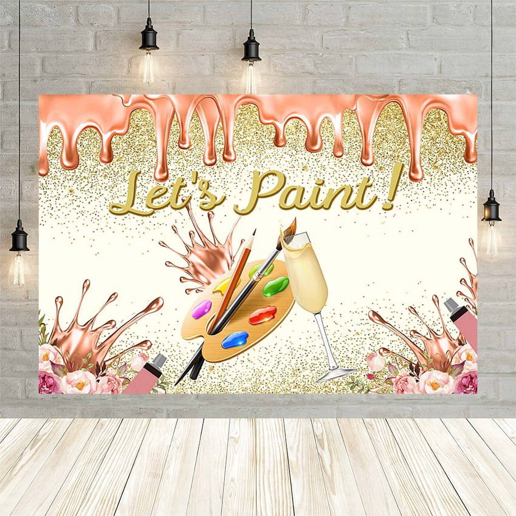 Mehofond Happy Birthday Photography Backdrop Kids Let's Paint ...