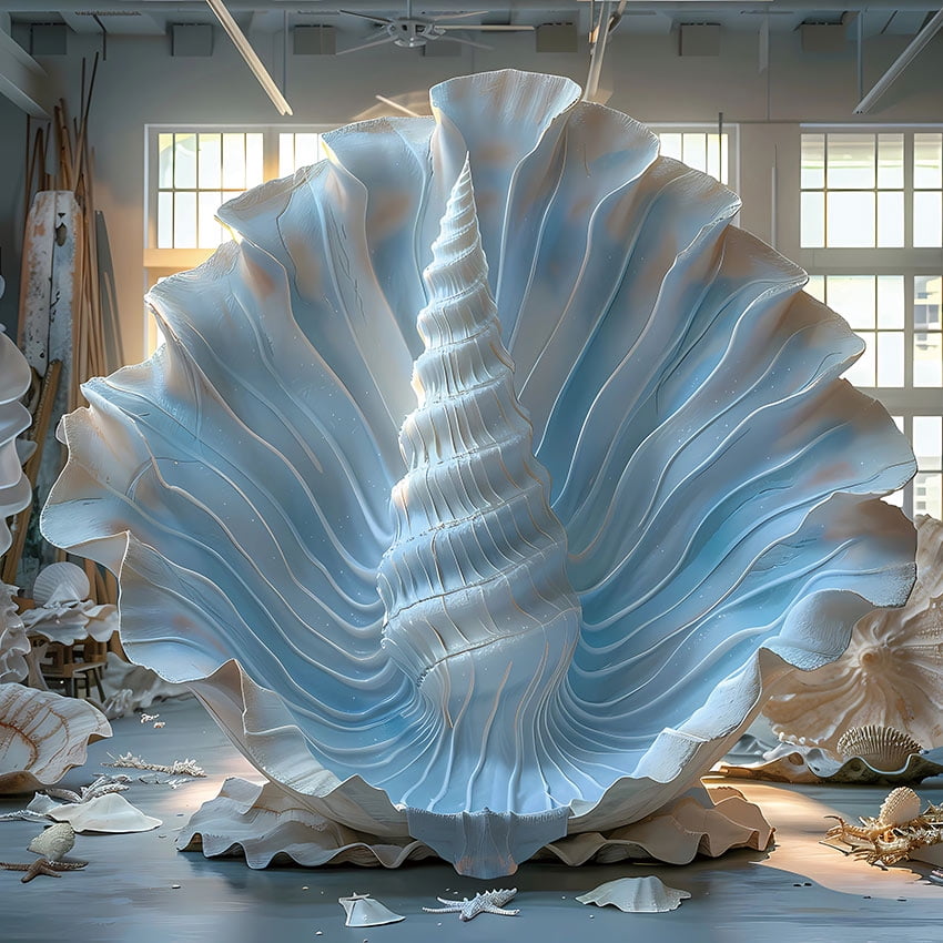 Mehofond Mermaid Backdrop Scene Fairytale Ocean Sea Star Shell Princess ...