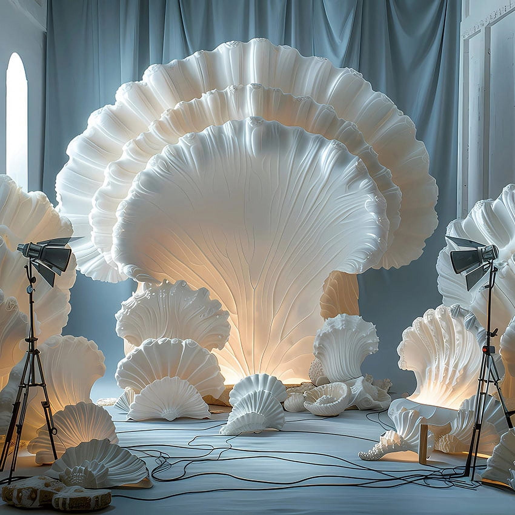 Mehofond Mermaid Backdrop Scene Fairytale Ocean Sea Star Shell Princess ...